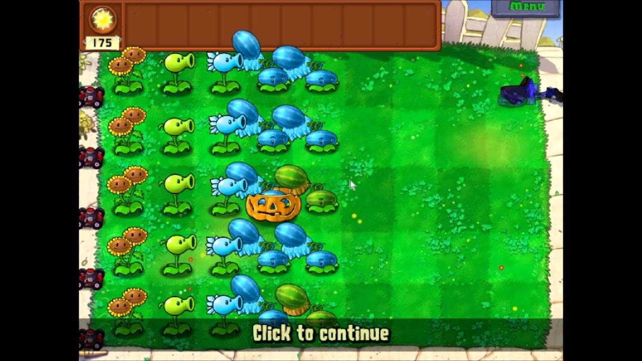 Plants vs. Zombies - Playthrough - Survival - Level 6: "Survival: Day ...