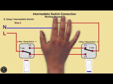 how to connect a two way intermediate switch. short and simple. - YouTube