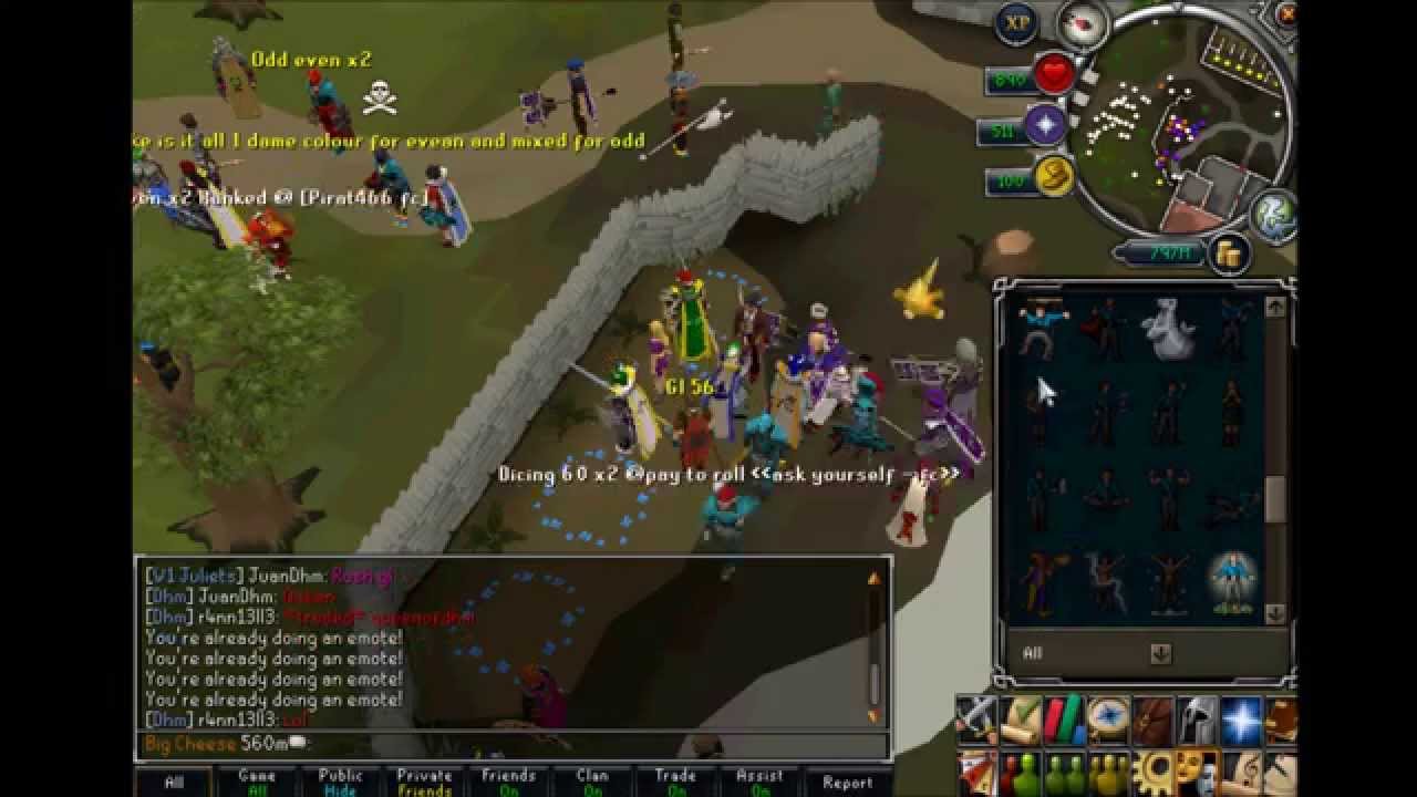 Runescape- "Dhm" F.C Green Partyhat Win on 560m! - YouTube