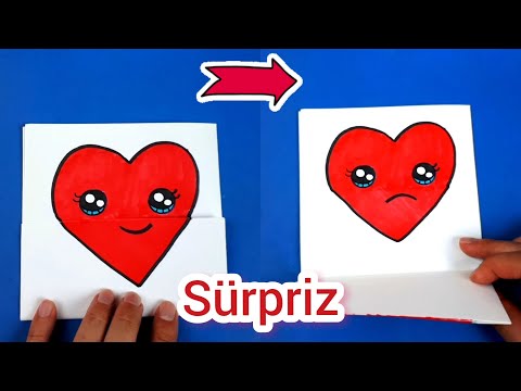 Sevimli Kalp Çizimi ❤ Sürpriz Kalp Çizimi ❤ Kolay Kalp Çizimi ❤ Sevimli Resim Çizimleri