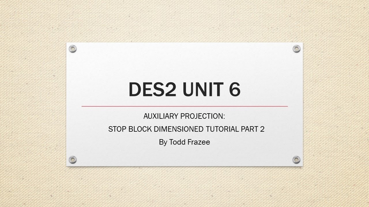 STOP BLOCK Drawing Views Tutorial Part 2 - YouTube