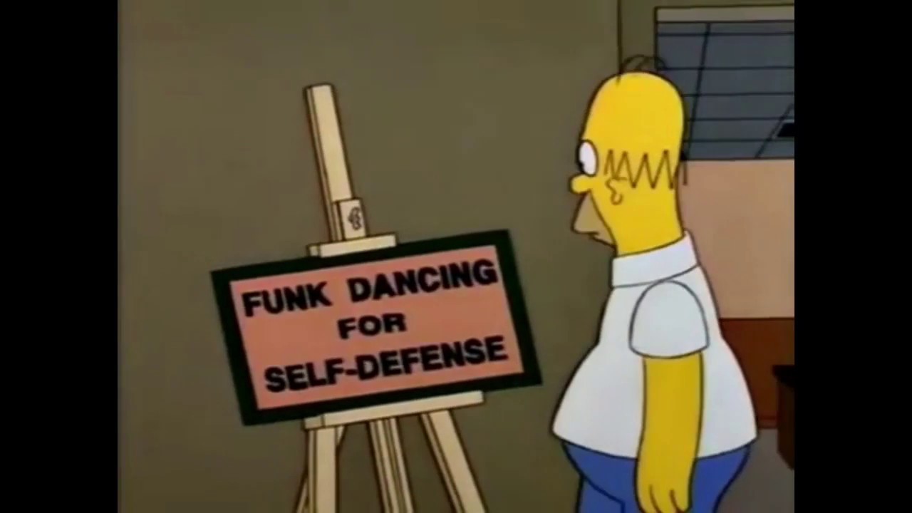 "Seinfeld Theme" Just give em one of these | Simpsons Moe Dancing ...