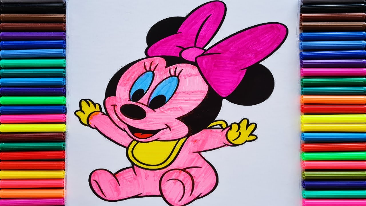💟💟 Baby Mini Mouse Painting - Cute colorful ideas for kids 💟💟 - YouTube