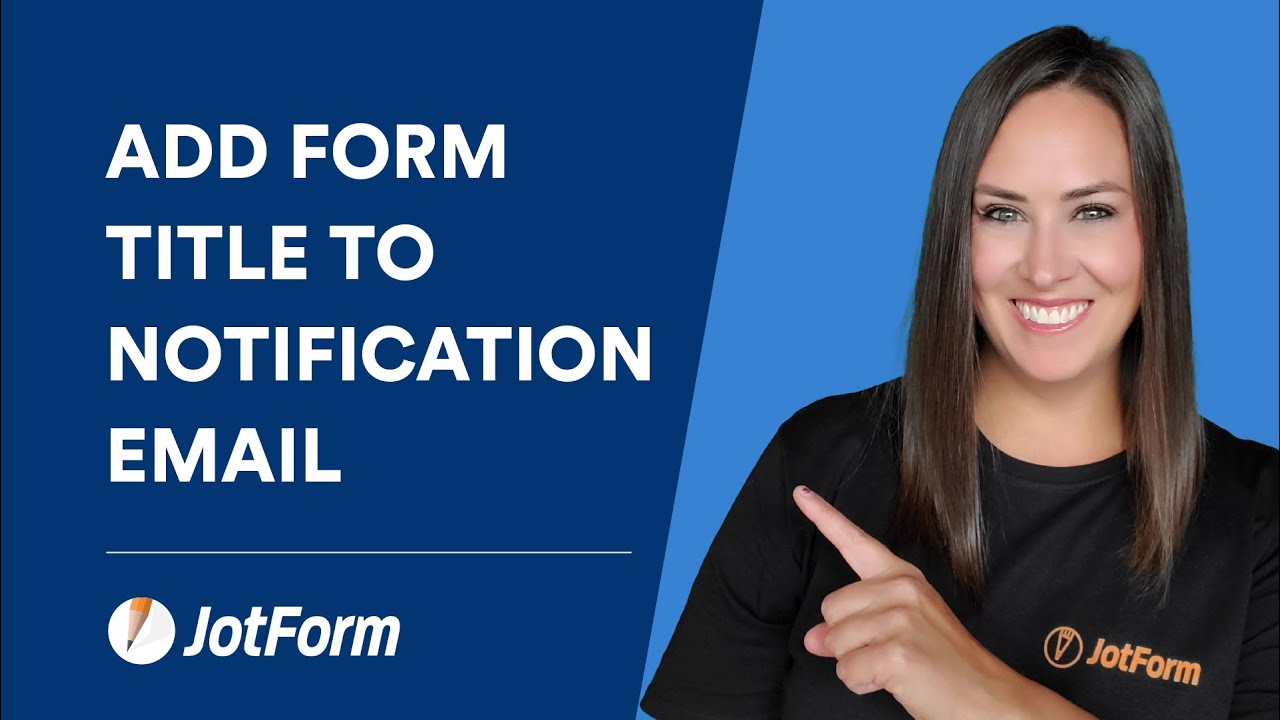 How to add the form title to notification emails - YouTube