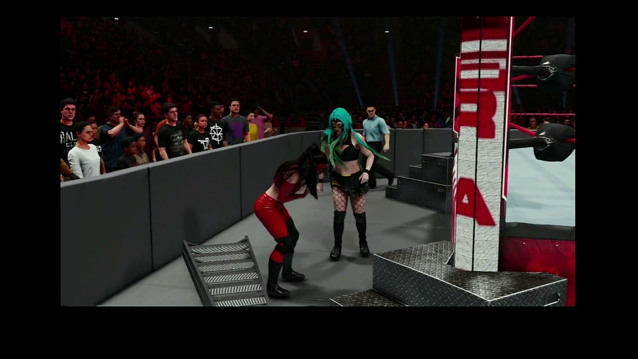 WWE VS LVI ON RAW! SADIKA VS MIKU! - YouTube