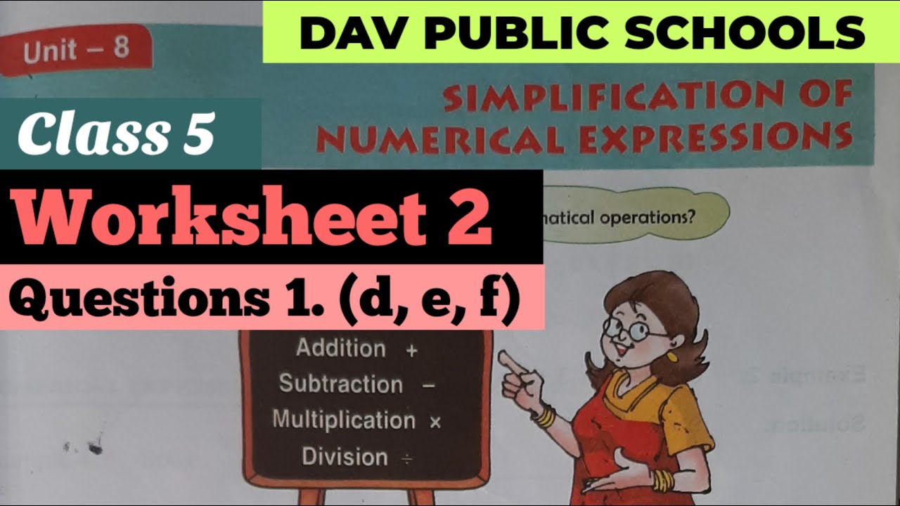 DAV Maths Class 5 Chapter 8 Worksheet 2 YouTube dav-maths-class-5-chapter-8-worksheet-2-youtube