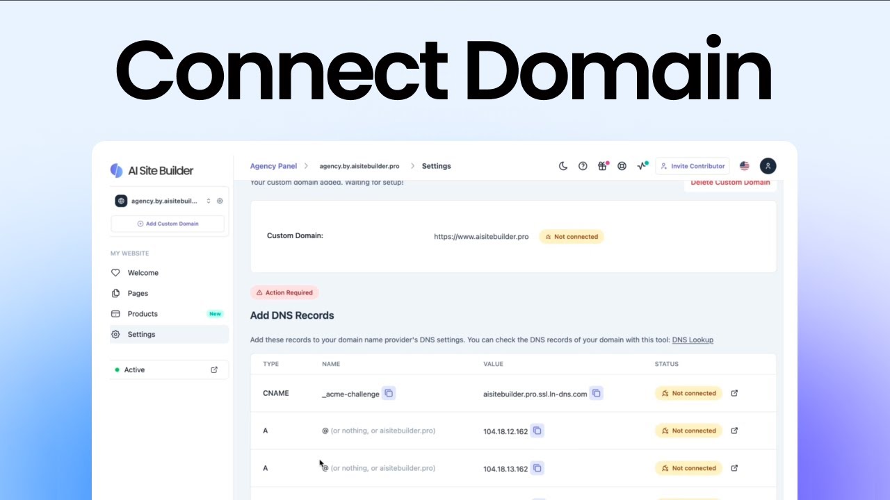 How to Add a Custom Domain to Your Agency Website - YouTube