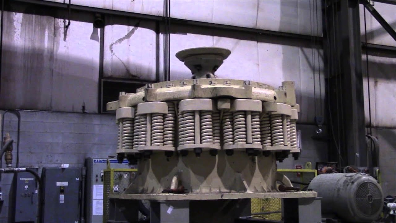 Symons 4-1/4’ Short Head Cone Crusher on Test Stand - YouTube