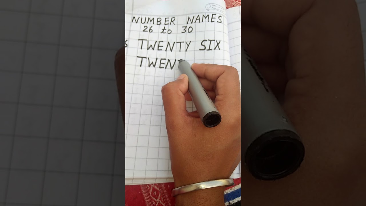 Number names 26 to 30 - YouTube