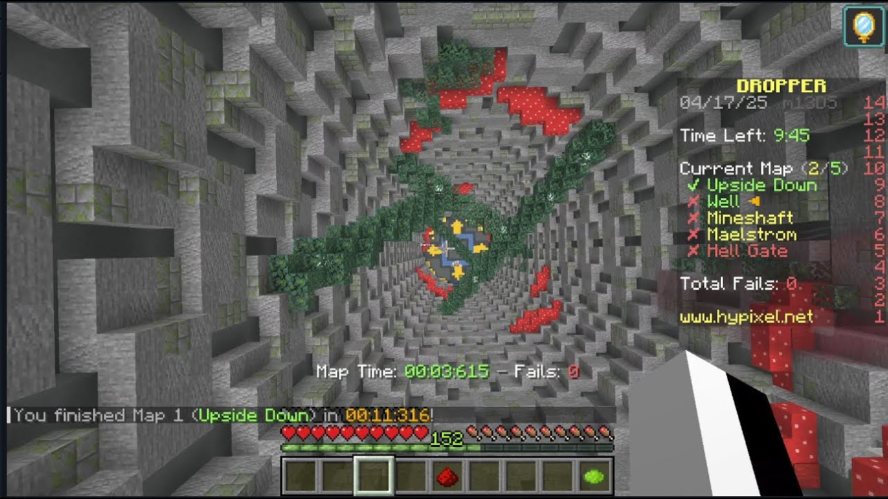 My Best Game?!? Minecraft Hypixel dropper - YouTube