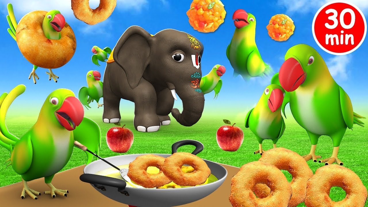 Chitti Chilakamma - Parrots 3D Animation Telugu Rhymes Colection For ...