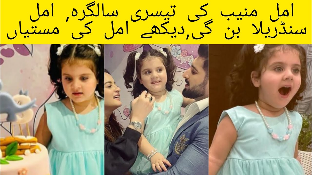 Amal muneeb 3rd birthday celebration/Aiman khan daughter Amal birthday ...