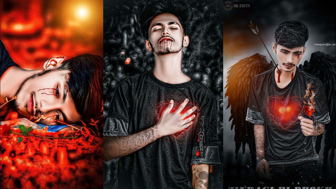 Broken😭 Heart 💔 Photo Editing in PicsArt | Sad Photo Editing | CB ...