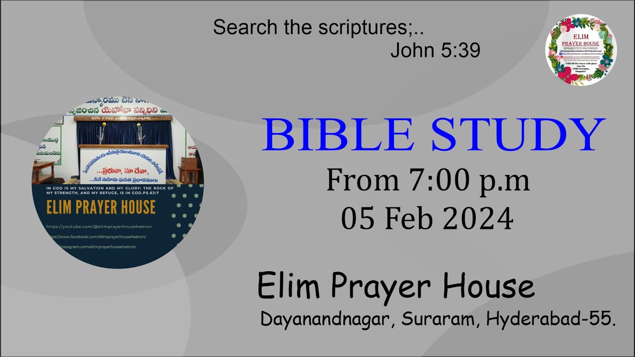 05-02-2024, Bible Study - YouTube