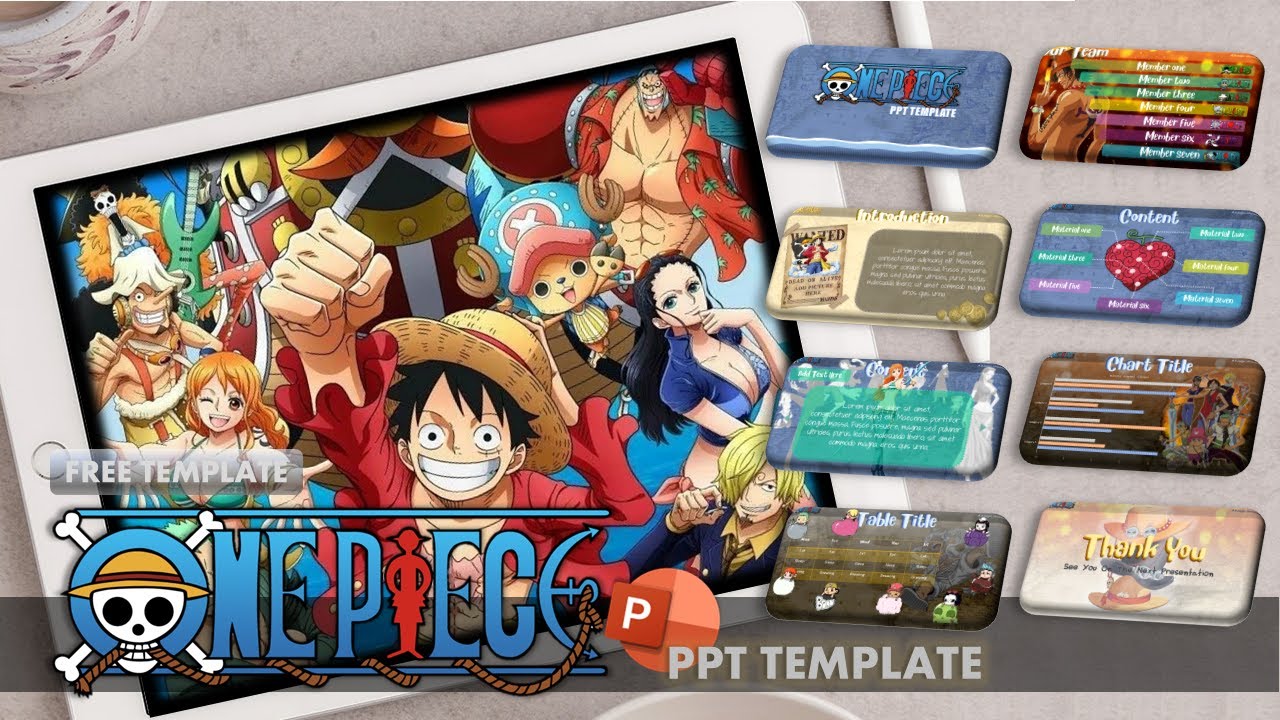 ONE PIECE inspired PowerPoint Template | aitzuga kun - YouTube
