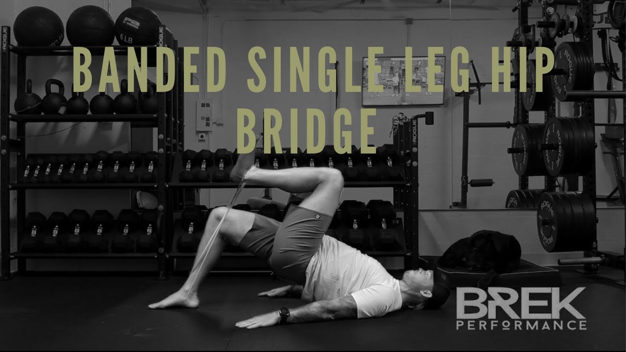 Banded Single Leg Hip Bridge - YouTube