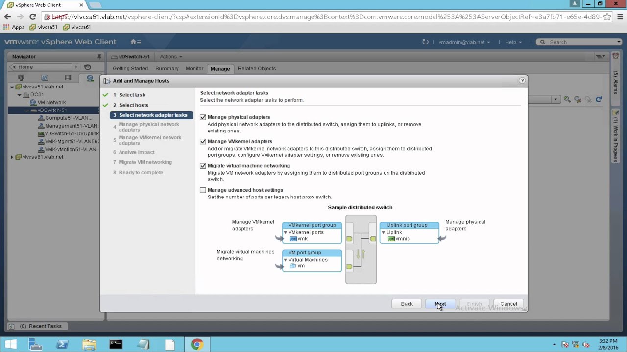 vSphere 6 - Migrate virtual networking from vSS to vDS - YouTube
