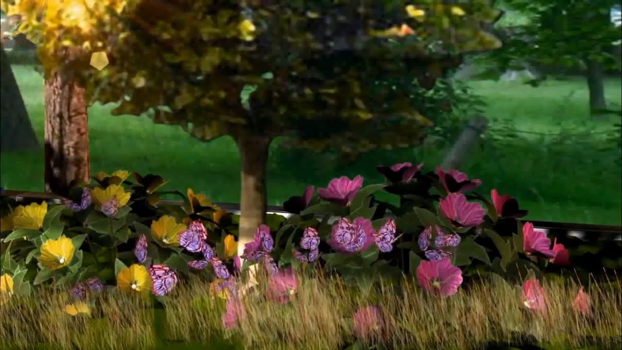 Beautiful background- 3D Garden Animation - YouTube
