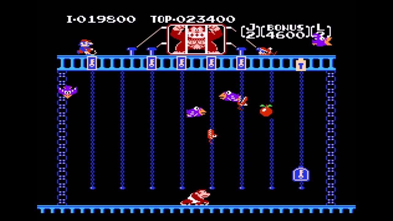 Donkey Kong Jr. and Jr. Lesson (NES / Nintendo) - Vizzed.com GamePlay ...