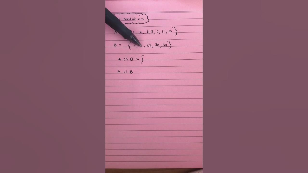 How to use set notation - YouTube