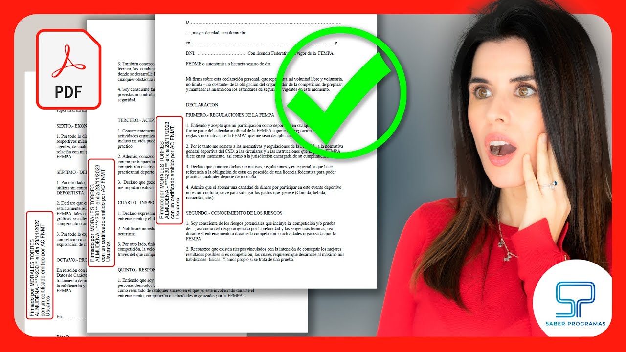 🔒 FIRMAR PDF con firma DIGITAL en el lateral y en TODAS las HOJAS ...