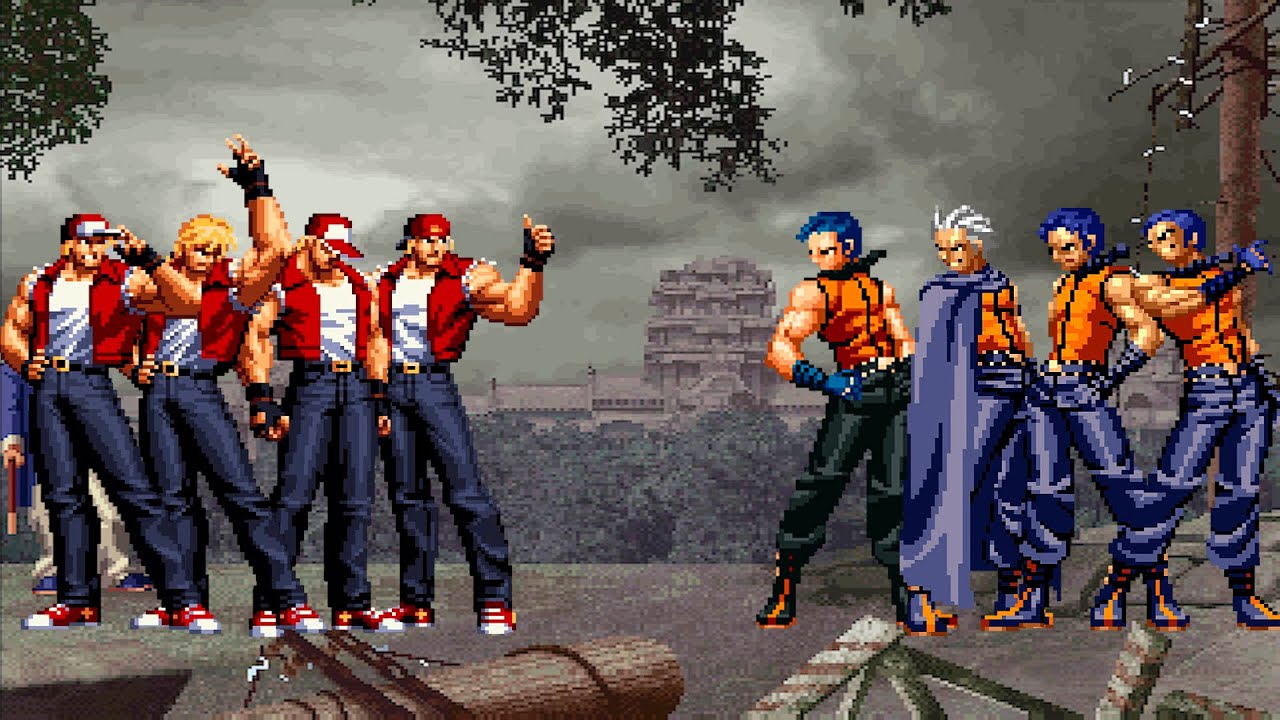 [KOF Mugen] Terry Bogard Team vs K9999 Team - YouTube