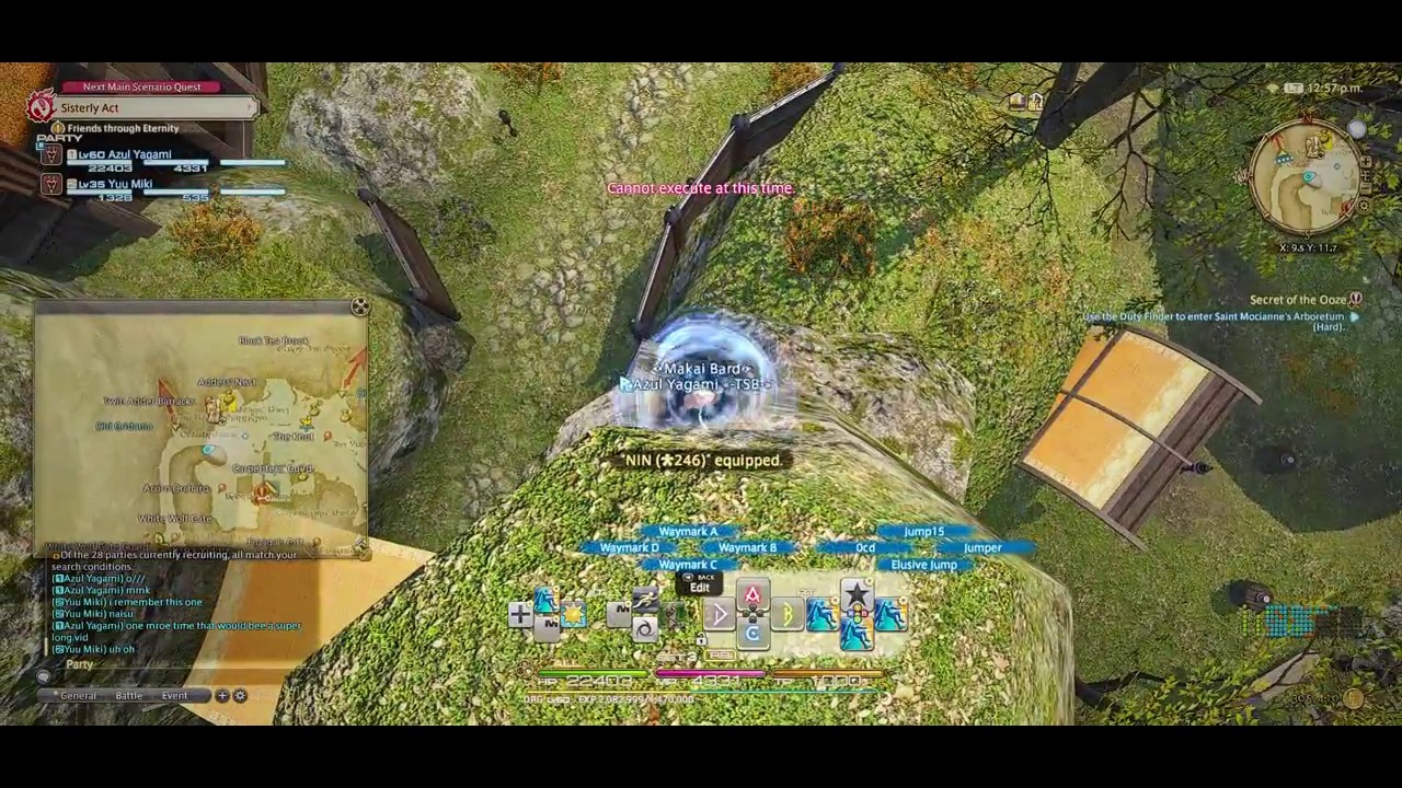 FFXIV NEW GRIDANIA Outside Twin Adders: Double Jump x3 OOB - YouTube