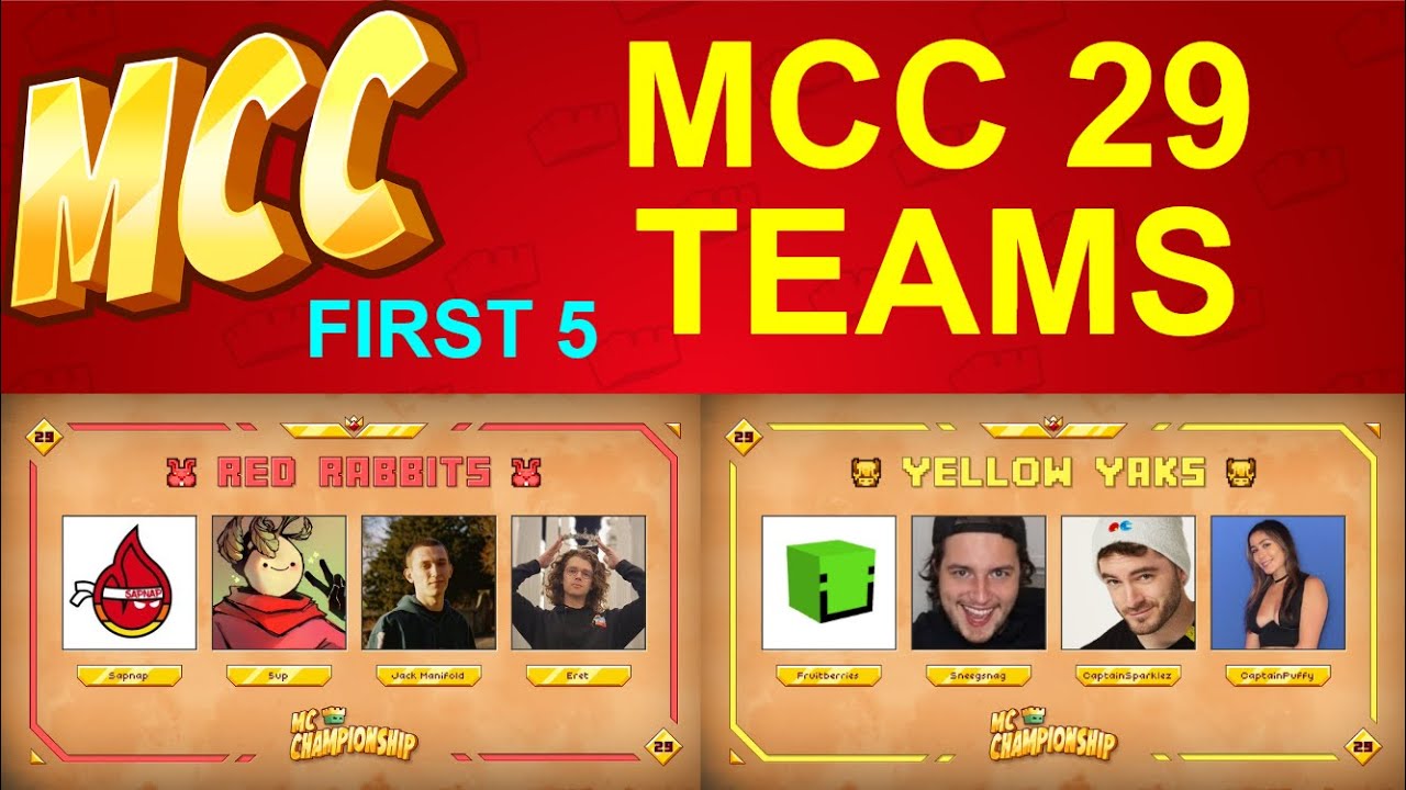FIRST 5 MCC 29 TEAMS ANNOUNCED - YouTube