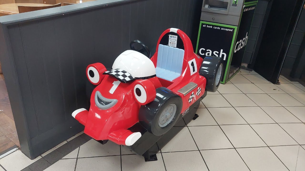 2000s Jolly Roger Roary The Racing Car Kiddie Ride - YouTube