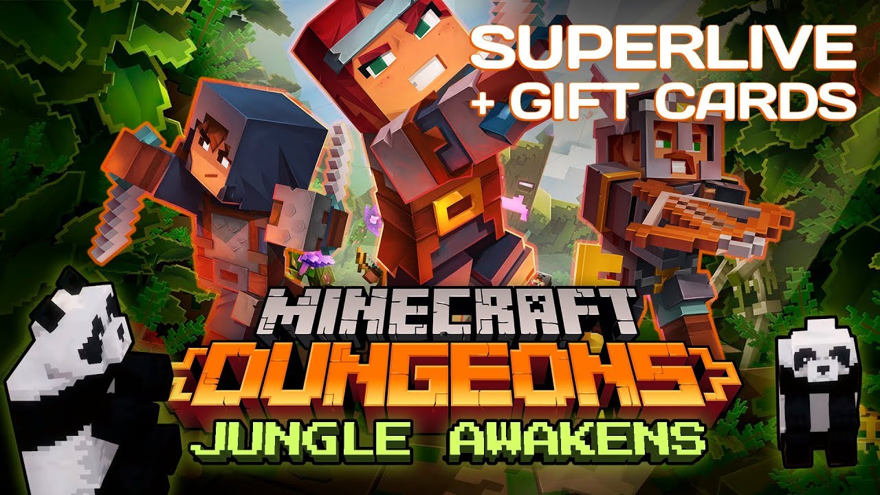 MINECRAFT DUNGEONS Jungle Awakens + Gift Cards - gameplay ao vivo em ...