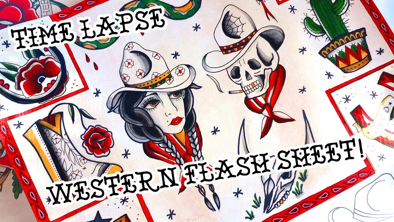 WESTERN FLASH SHEET! Time Lapse and Critique! - YouTube