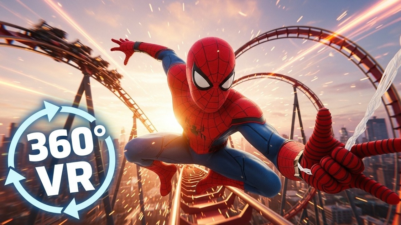 Spiderman Roller Coaster - 360° VR Video - YouTube