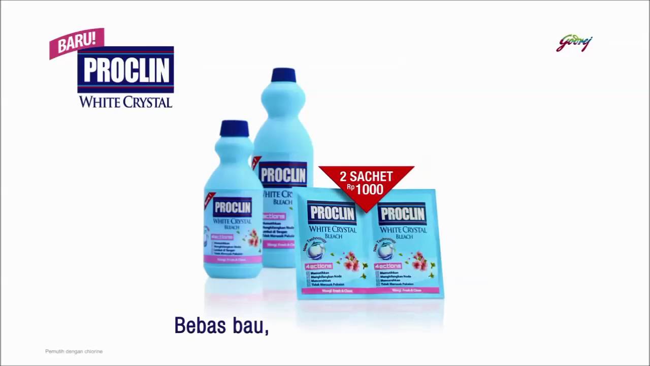 Proclin White Crystal Bleach Iklan (6 detik) - YouTube