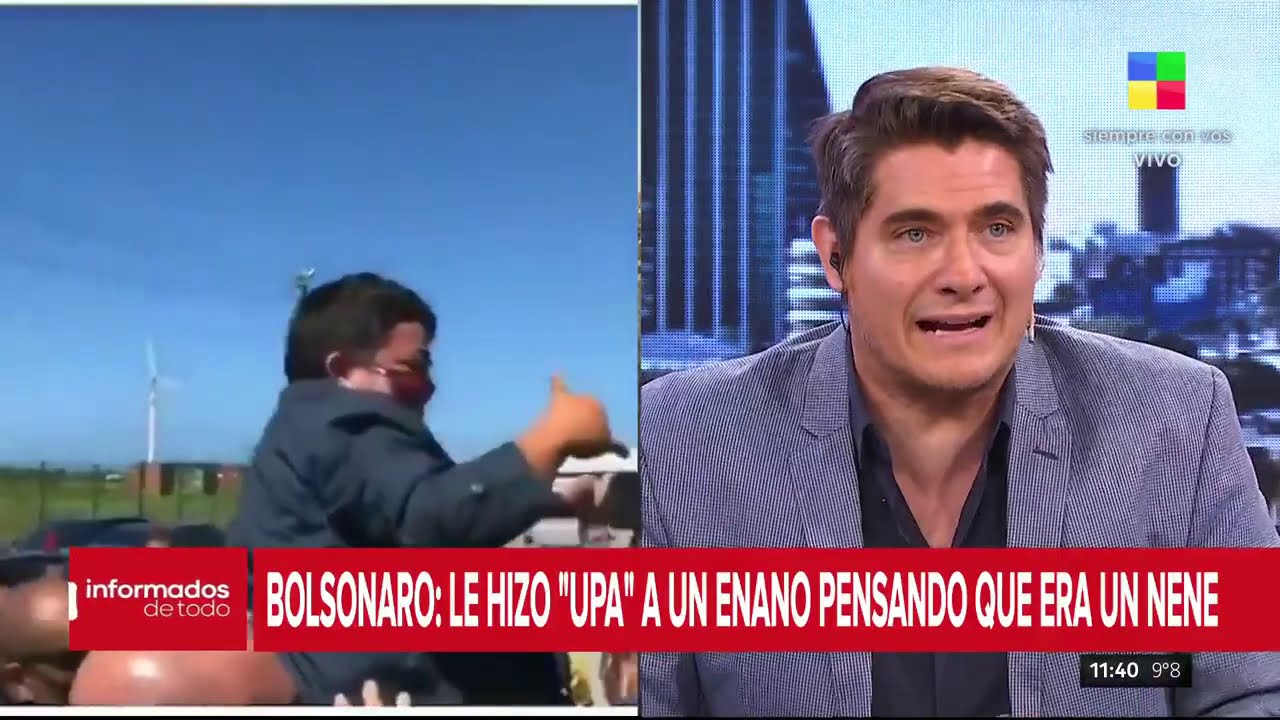 Bolsonaro le hizo "upa" a un enano pensando que era un nene - YouTube