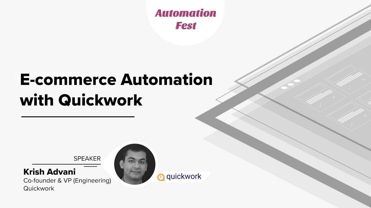 Automation Fest: E-commerce Automation With Quickwork - YouTube
