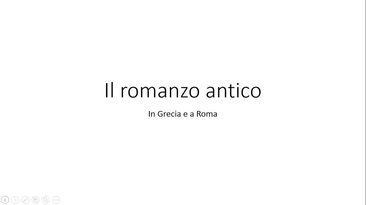 Il romanzo in Grecia e a Roma - YouTube