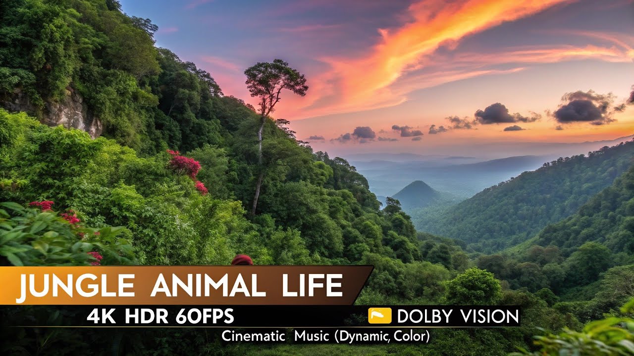 Jungle Animal Life 4K HDR 60FPS Dolby Vision | Cinematic Music (Dynamic ...