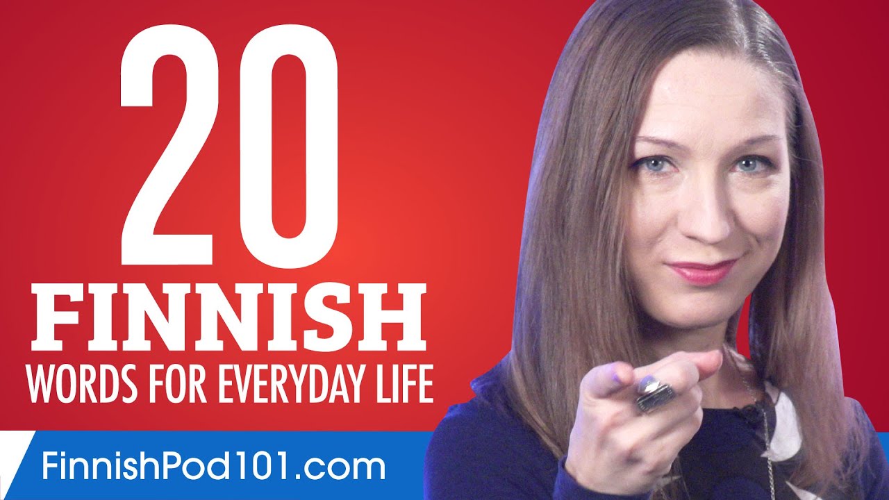20 Finnish Words for Everyday Life - Basic Vocabulary #1 - YouTube