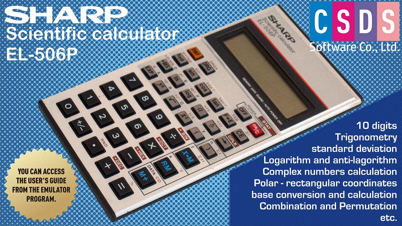 Sharp EL-506P emulator & Download Link (mega.nz) - YouTube