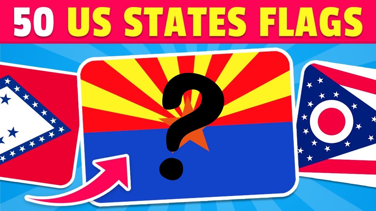 50 US States Flags Challenge! 🇺🇸 Can You Identify Them All?" - YouTube