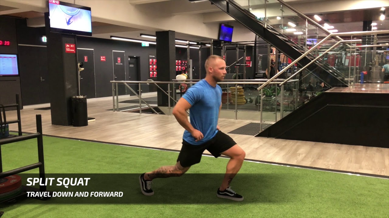 EXERCISE TUTORIAL: Split Squat - Body Weight - YouTube