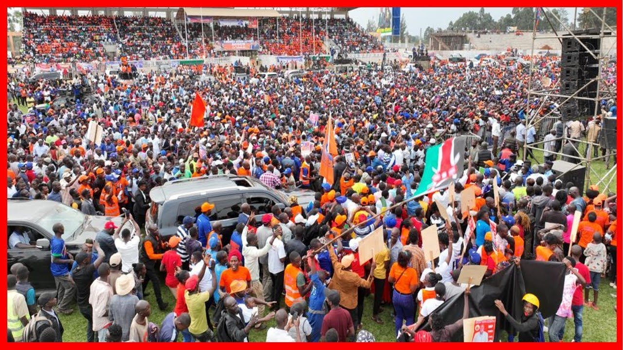 Raila and Karua engages people of Ndanai in Bomet County - YouTube
