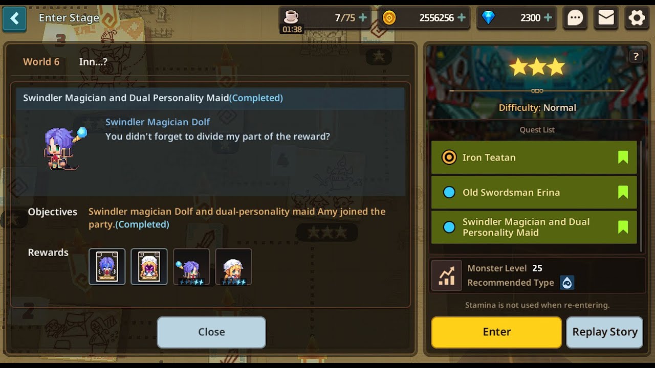 Guardian Tales - COMPLETE Side Quest - Swindler Magician and Dual ...