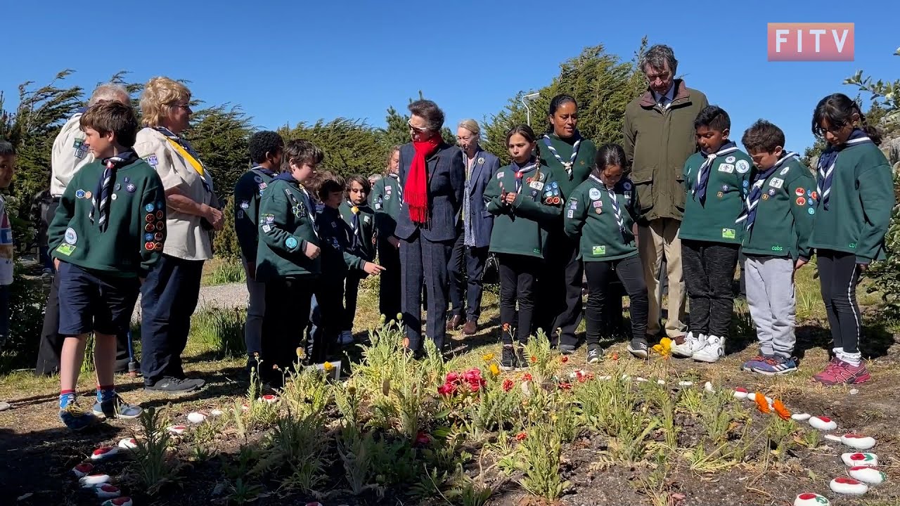HRH Princess Anne Plants Tree for the Queen's Green Canopy at Memorial ...