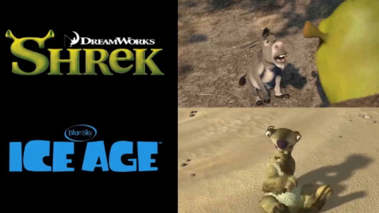 Shrek (2001) & Ice Age (2002) —Similar Scenes | Scene Comparison - YouTube