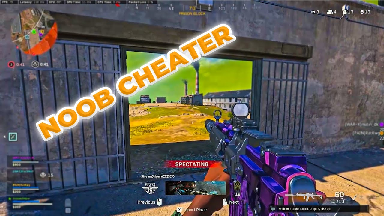 NOOB CHEATER IN WARZONE - YouTube