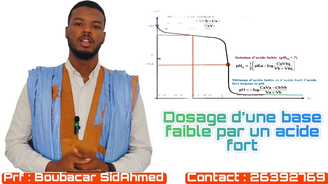 Chimie des solutions | Dosage d’une base faible par un acide fort - YouTube
