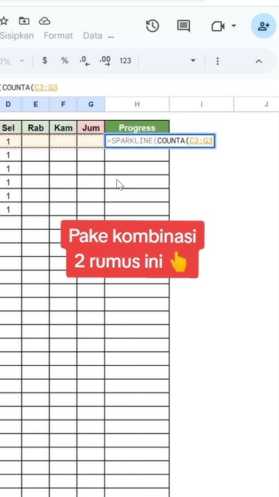 Progress Bar Harian #excel #exceltips #exceltricks - YouTube