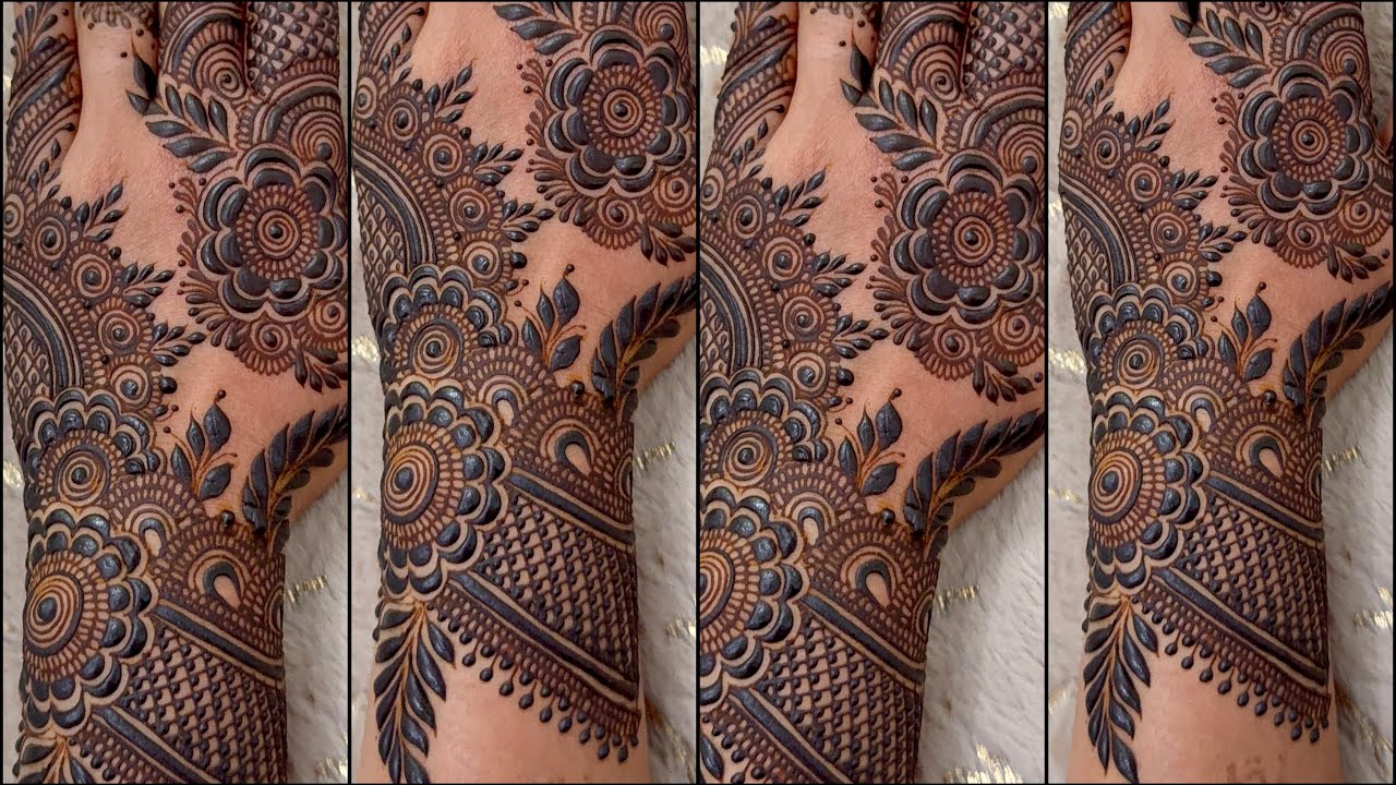 New Back Side Mehndi Design | Simple And Unique Back Hand Mehndi Design ...