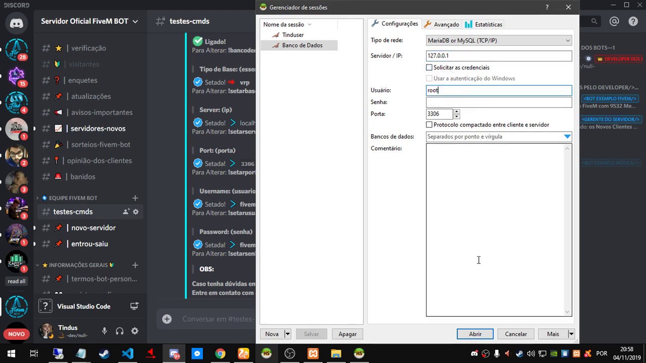 Configurando o Sistema do Banco de Dados | FiveM BOT - YouTube